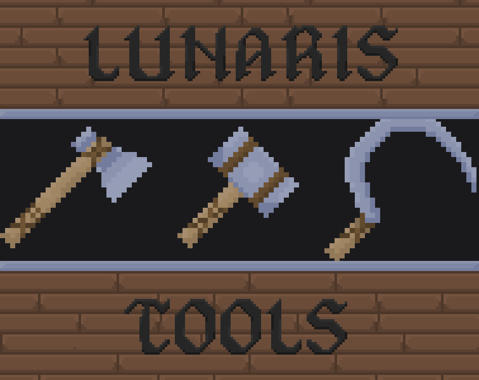 Pixel Art Medieval Tools Icon Pack 32x32 - Lunaris(45 Icons) by Pixcuit