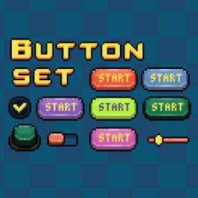 Animated pixel buttons pack by Mariia