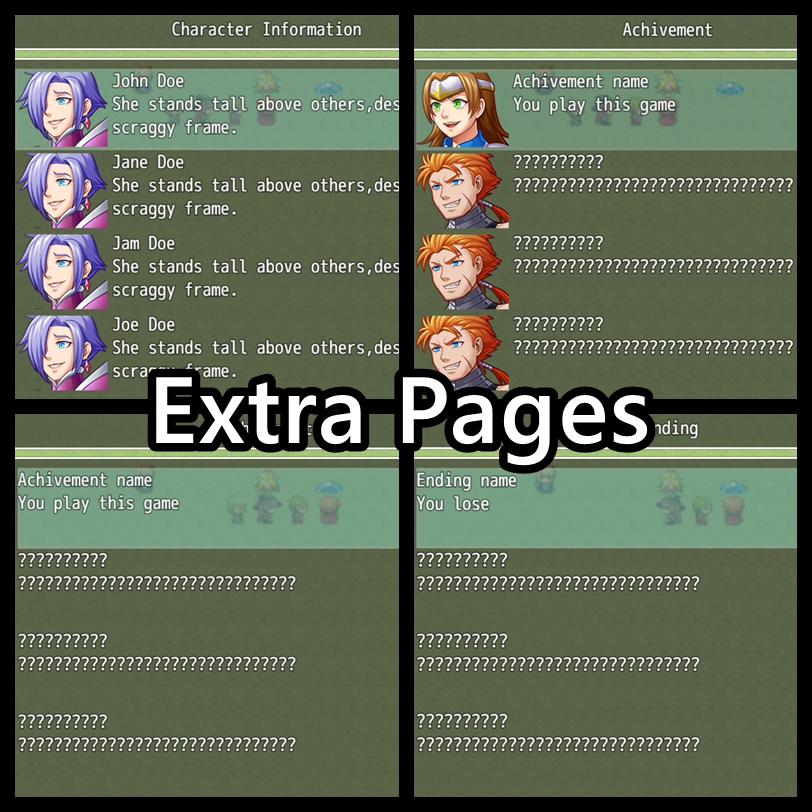 Rpgmaker Mv Plugin Extra Pages By Kanomwan