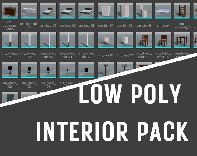 Low Poly Interior Pack by Kroksy Media
