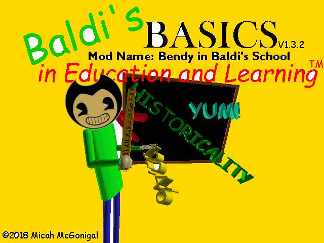 Bendy in Baldi's School - Baldi's Basics V1.3.2 Decompiled Mod by ...