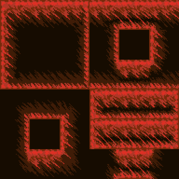 32x32 Jagged Red Grass Tileset By Nkrm