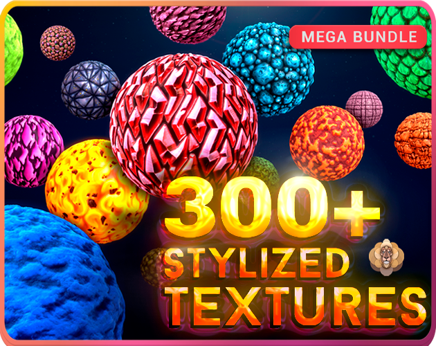 300+ Hand Painted Textures - Mega Bundle Part 1 by LowlyPoly