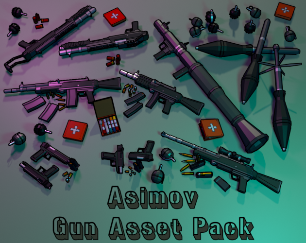 Asimov 3D Guns and Gun Accessory Pack by Hans Woofington