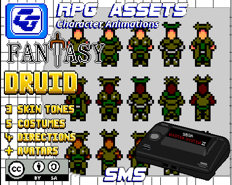 RPG Asset Character 'Druid' SMS (Male) by chasersgaming