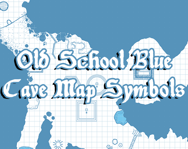 Old School Blue Cave Map Symbols by MarkGosbell