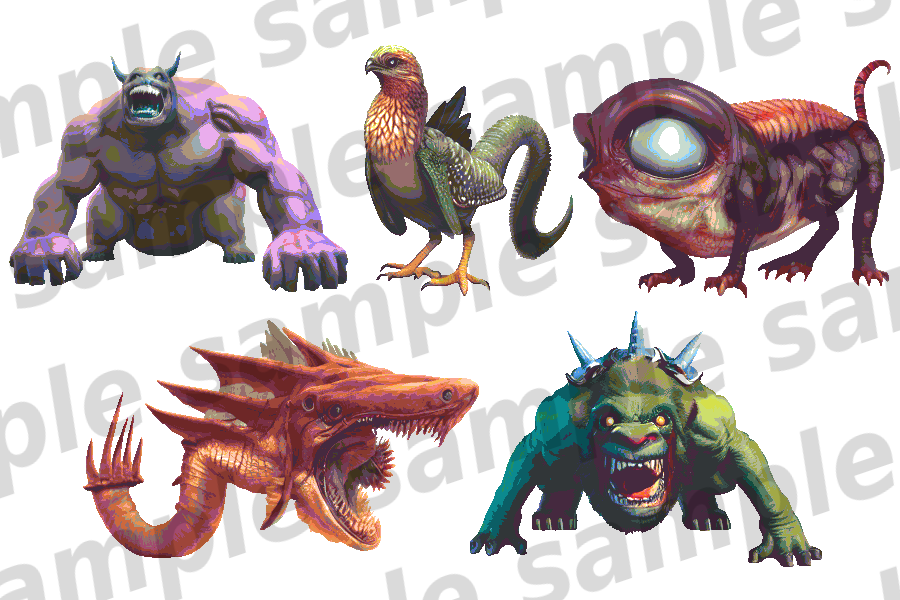 Monster Illustrations : Creatures and Mythical beasts part1 by ponApp