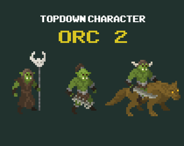 Orc - Set 2 - Top Down Pixel Art Characters by sanctumpixel