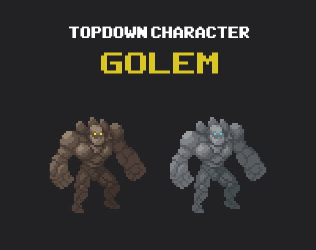 Golem - Top Down Pixel Art Characters by sanctumpixel