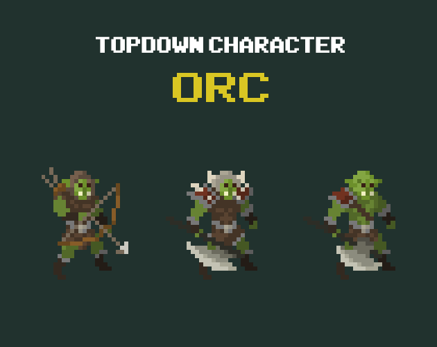 Orc - Top Down Pixel Art Characters by sanctumpixel