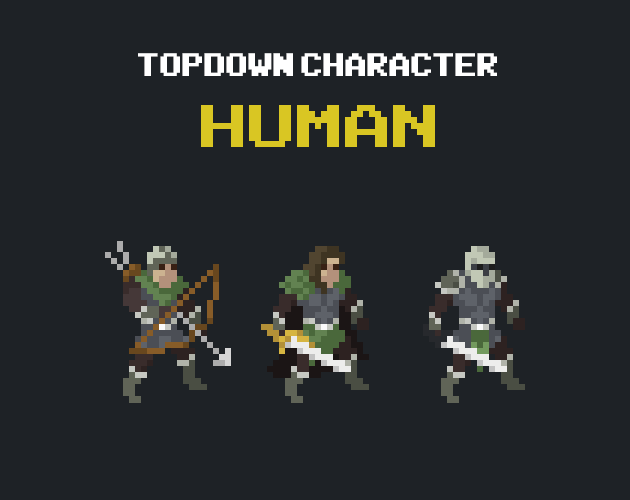 Humans - Top Down Pixel Art Character Assets by sanctumpixel Humans - Top Down Pixel Art Character Assets by sanctumpixel
