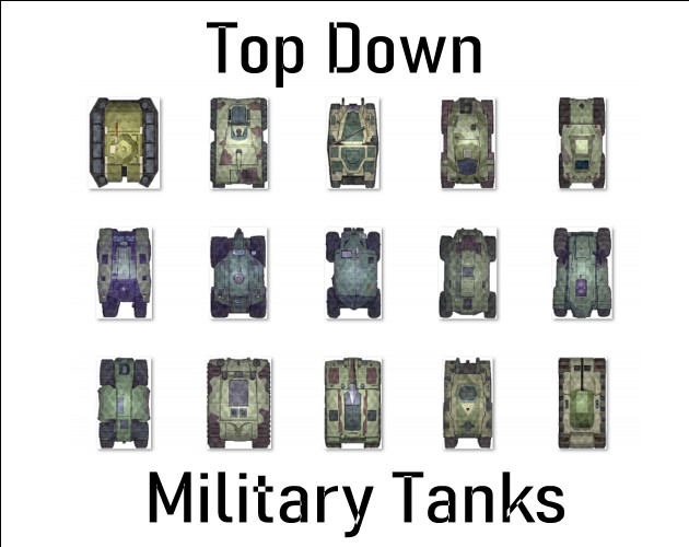 Top Down Military Tanks and Vehicles by 1DollarShop