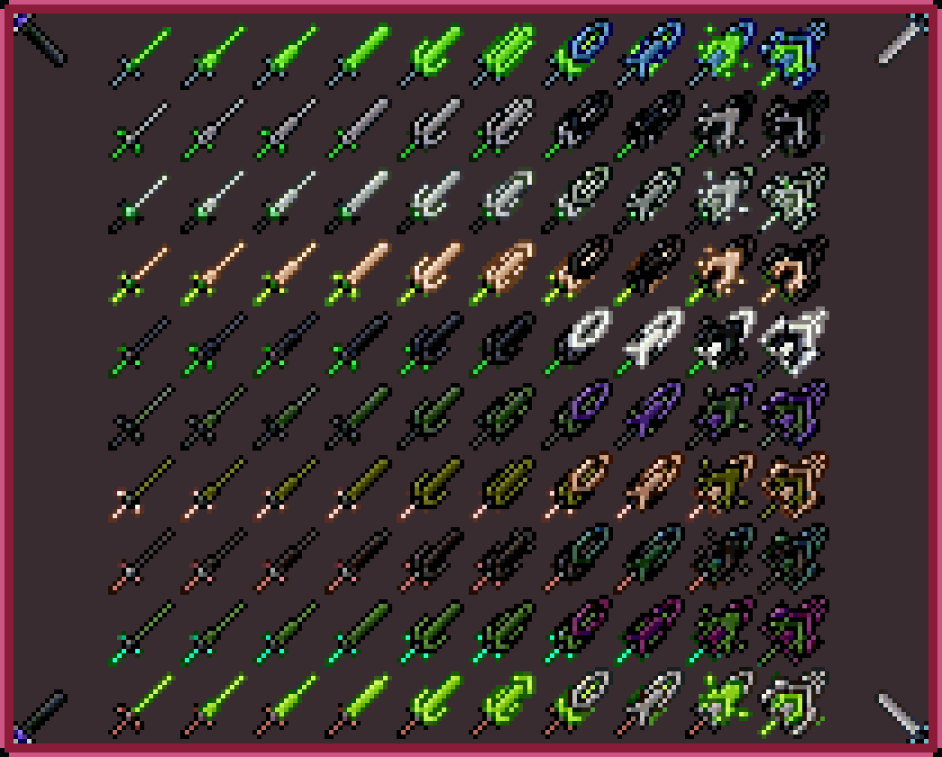 Pixel 16x 16 Swords Set 40+ by Bow.Pixel