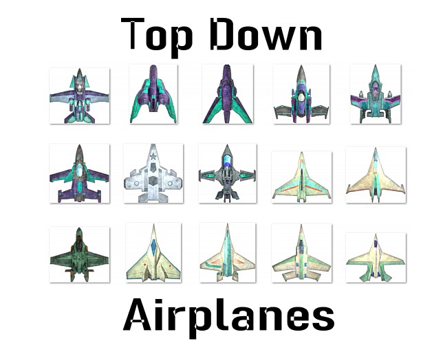 Top Down Airplanes by 1DollarShop