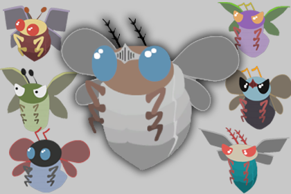 2D Animated Fly Monster by Azilla