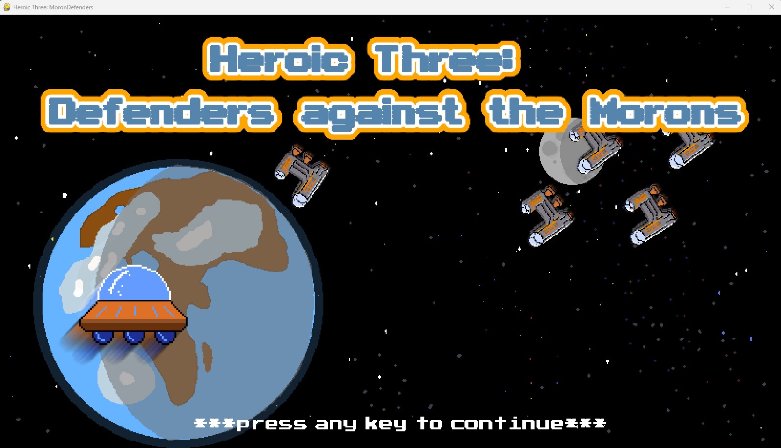 Moron Defender - a retro space-shooter in development - itch.io