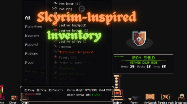 Favorites menu and Chest with locks - Version 1.1.5 - Skyrim-inspired ...