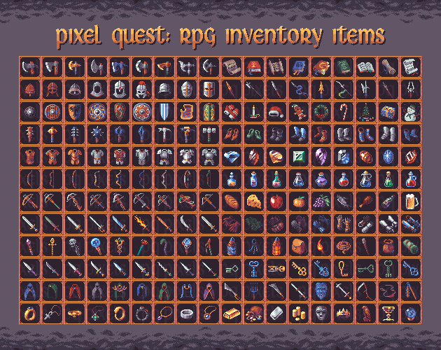 Pixel Quest: RPG Inventory Items by pq_pixels