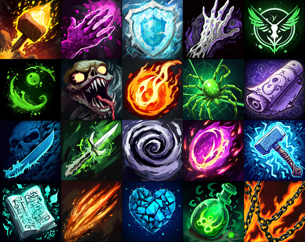 500 RPG Skill Icons - Set 1 by Lenkz