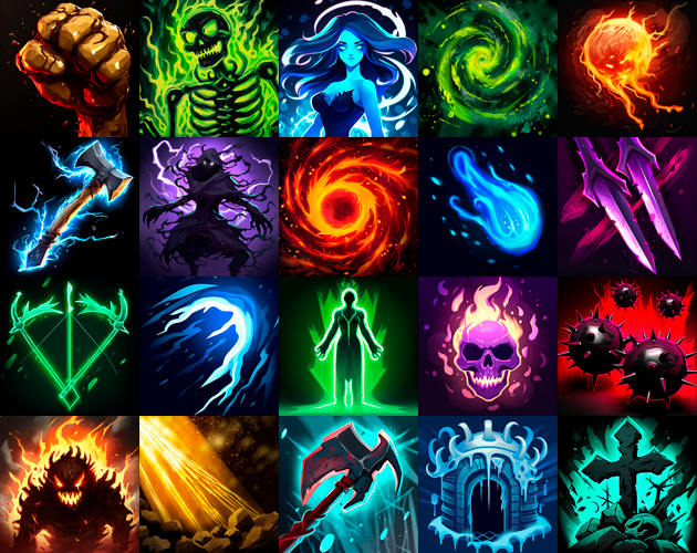 500 RPG Skill Icons - Set 2 by Lenkz