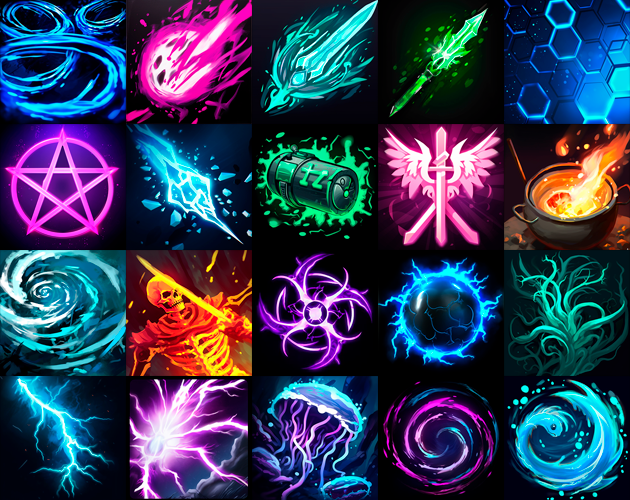 500 RPG Skill Icons - Set 4 by Lenkz