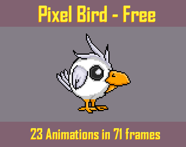 Pixel Bird - Animated Free Size(~64X64) by Akoro