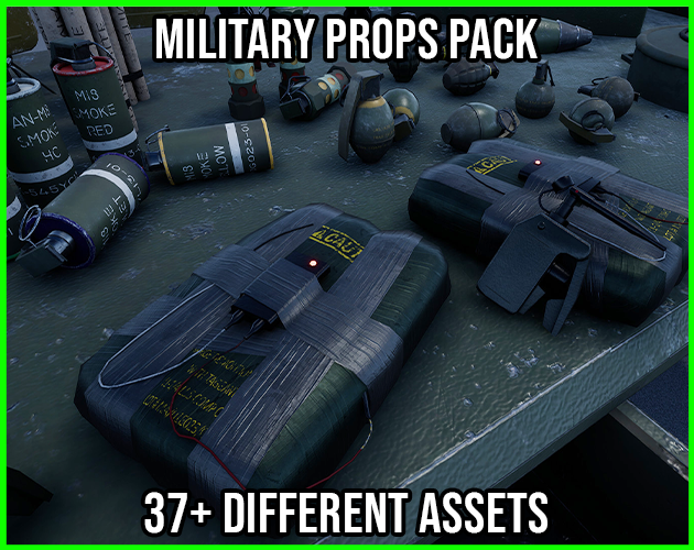 [UE4/5] Knives, Explosives, and Ammunition - Military Props Pack by 3DC_DanieleCalvi