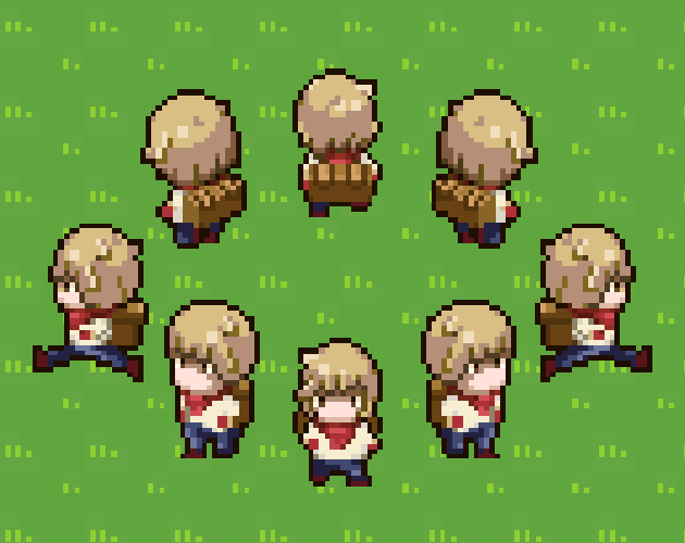 Top Down RPG 8 direction character by pixpp