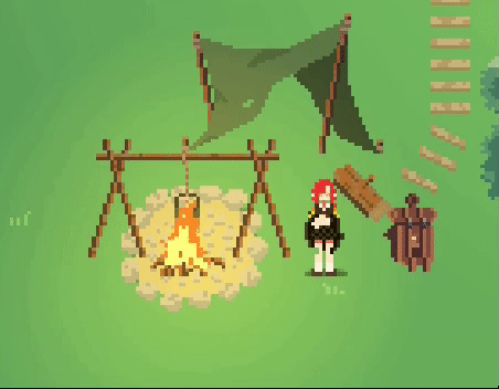 2D Camp Set w/ Animation by pearleko