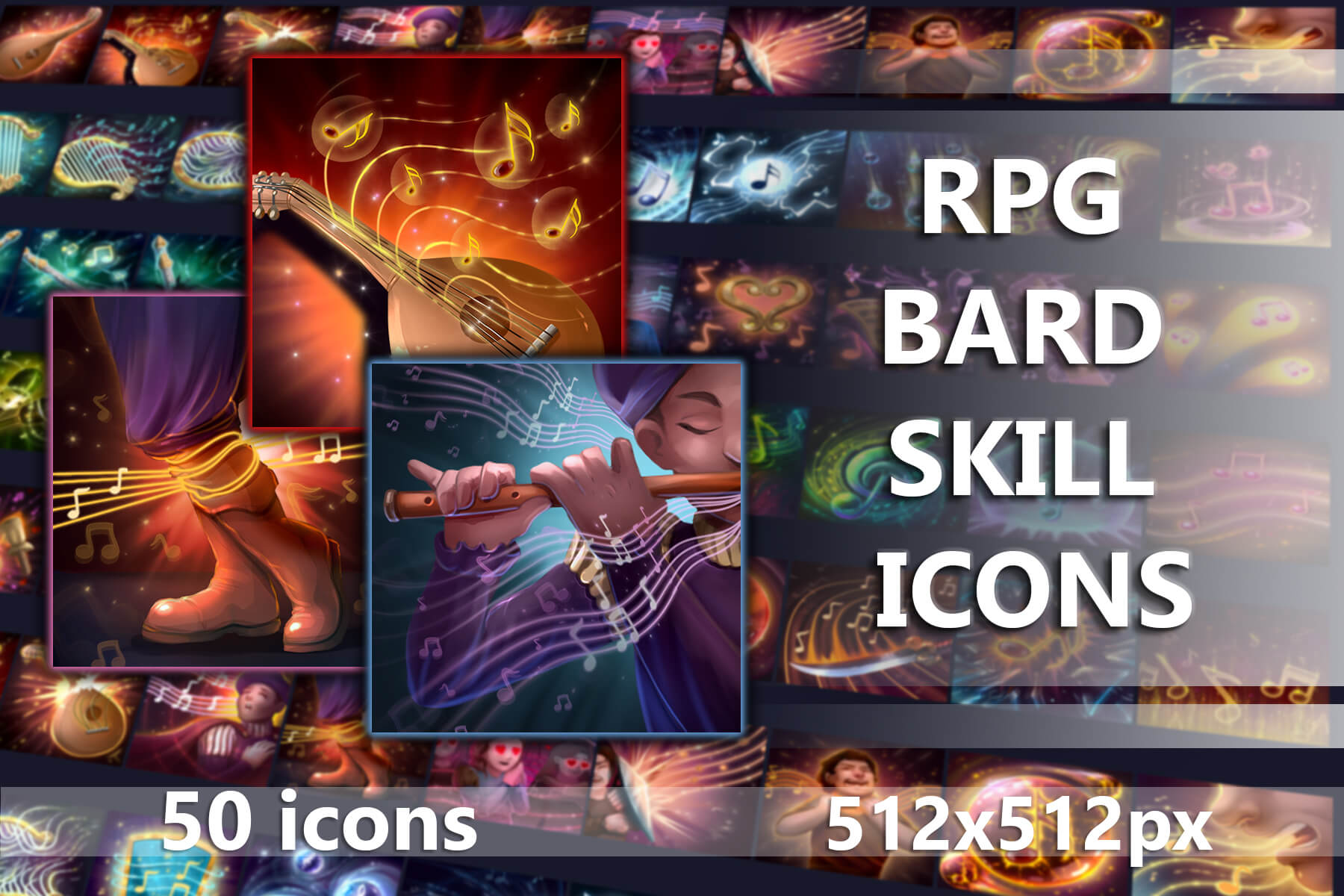 Bard Skills for RPG Game by Free Game Assets (GUI, Sprite, Tilesets)