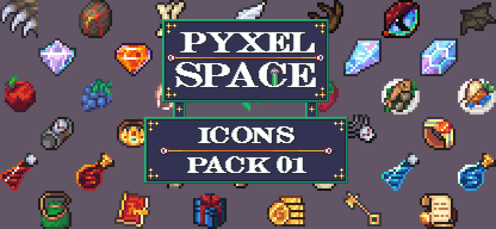 Pyxel Space - Icons by Daniele Santana