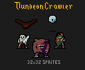 Free 32X32 Dungeon Crawler Monsters Sprites by k-aa