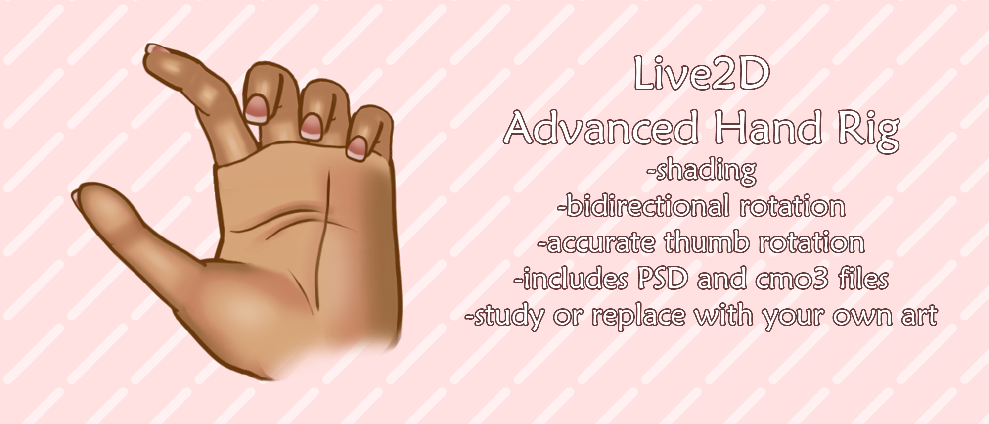 Live2D Advanced Hand Rig by Moleworks Creative