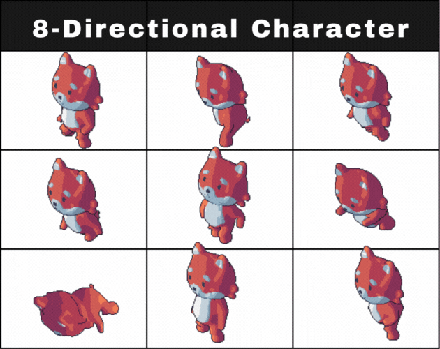 8 Directional Fox Character by Hormelz