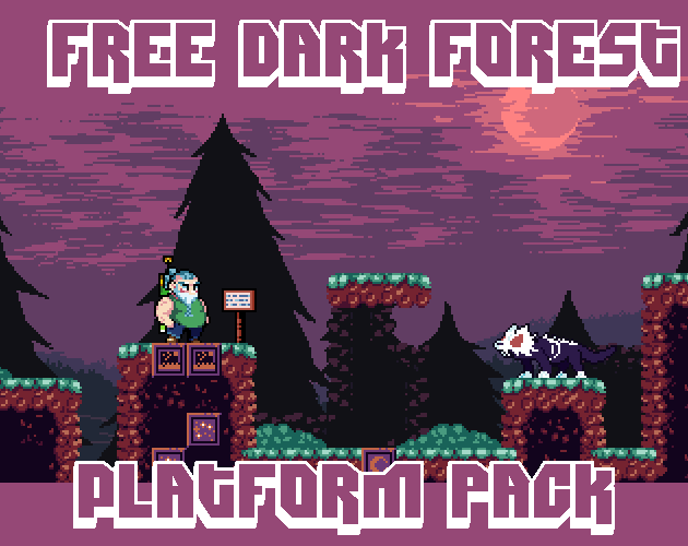 Dark Forest Platform Pack by Atari Boy