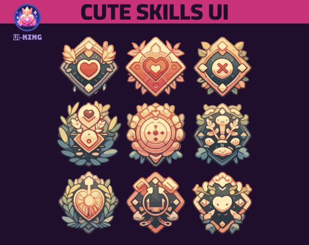 CUTE VECTOR SKILLS ICONS by UI-KING