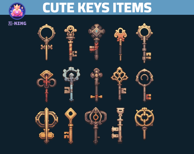 CUTE VECTOR KEY ITEMS by UI-KING