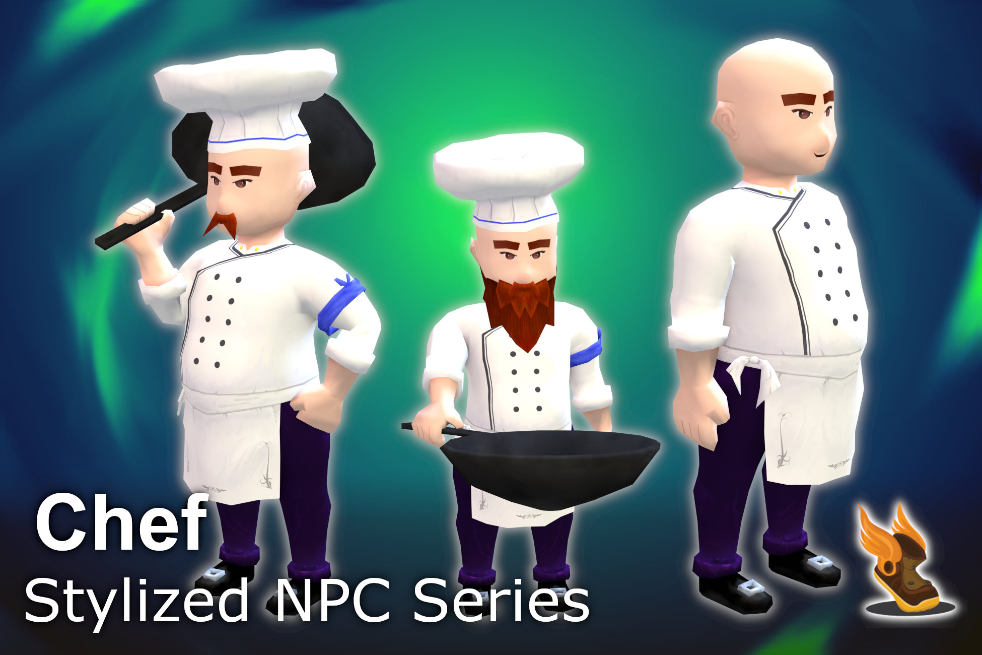 Stylized NPC - Chef by WingedBootsStudio
