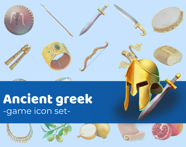 Ancient Greek - Icon Set by ludicarts