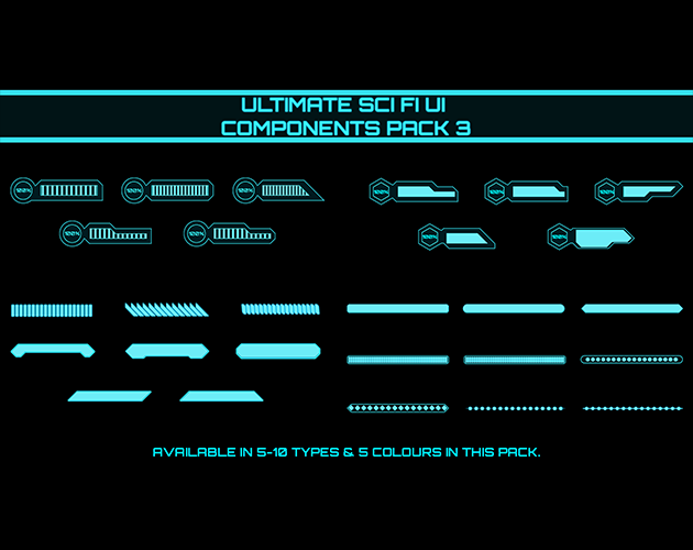 Ultimate Sci-Fi UI Components Pack 3 (Bars & Sliders) by Hazestorm Studio