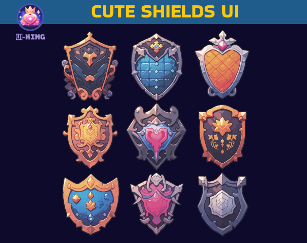 CUTE VECTOR SHIELDS UI by UI-KING