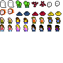 Enemies and NPC NES Sprites by Kosm