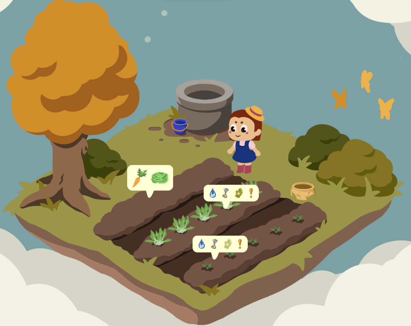 Interactive Vegetable Island by Elena