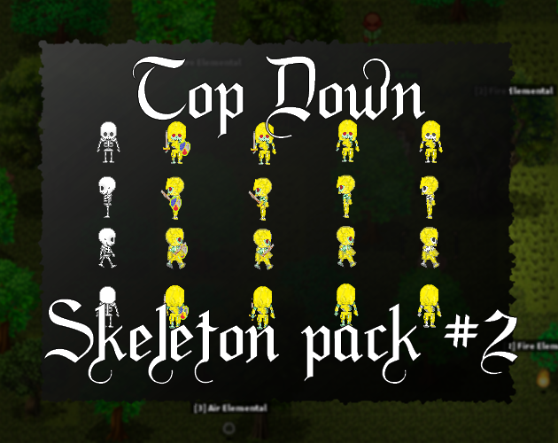 Top Down 2D Skeleton Sprite Pack #2 by Logiklik