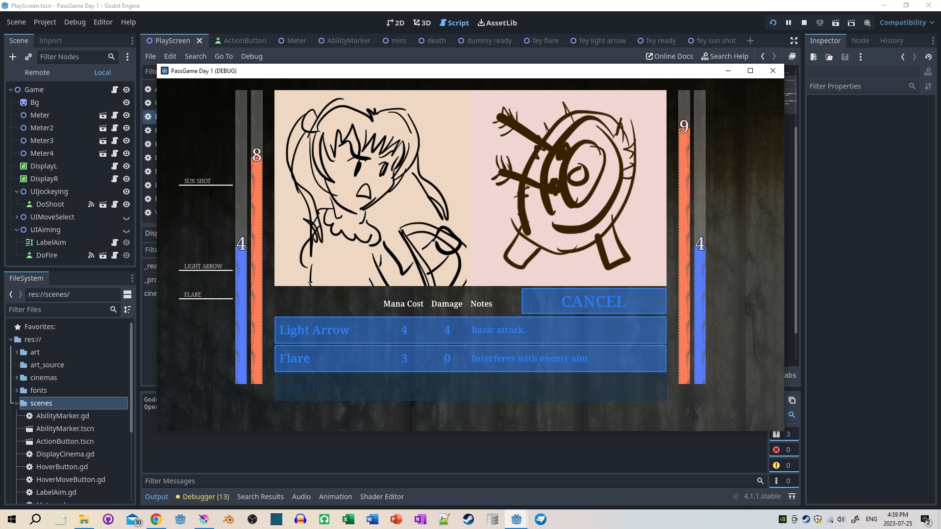 [Godot 4.1] People Aiming, Menus by kinsman