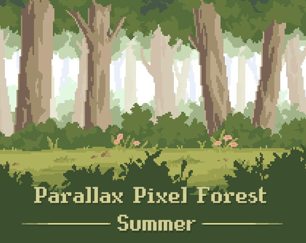 Parallax Pixel Forest background - Summer by Digital Moons