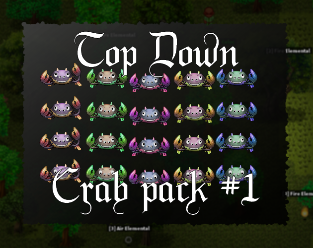 Top Down 2D Crab Sprite Pack #1 by Logiklik