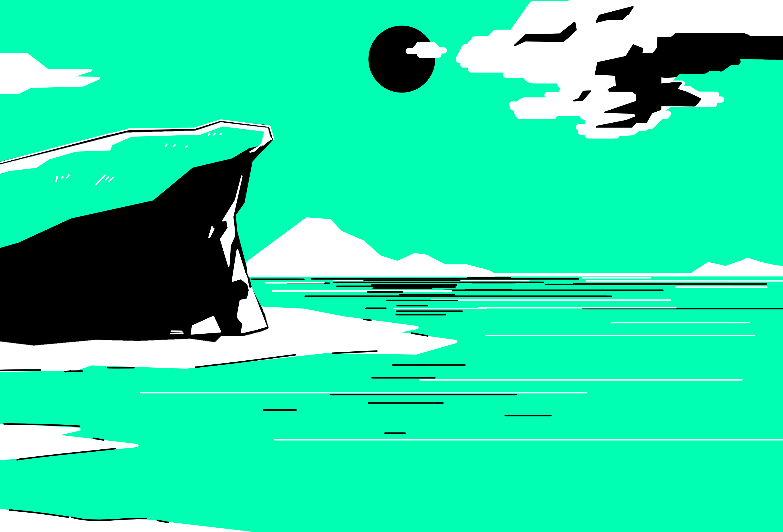 Polygon Beach Scene by BerryArray