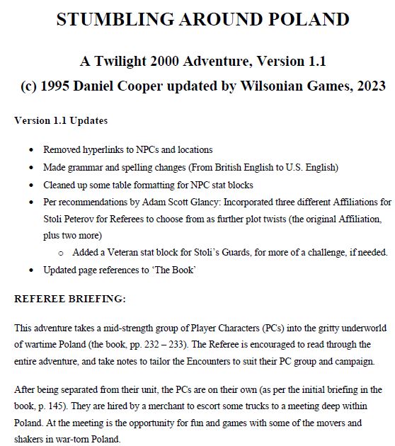 Stumbling Around Poland by WilsonianGames