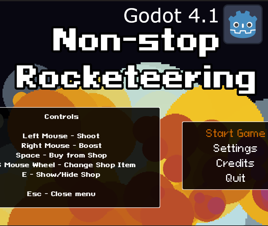 Nonstop Rocketeering - Godot 4.1 Jam Day 5 by enigmanpy